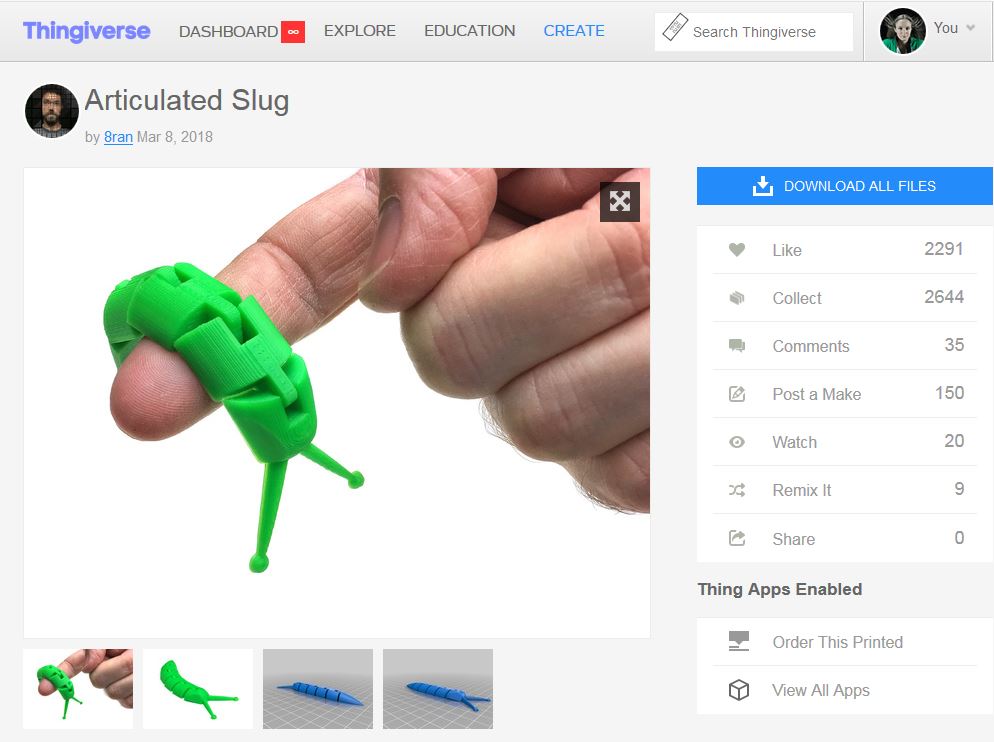 Articulated 3D prints – fun and easy! – Science Envy Articulated 3D prints – fun and easy! – Science Envy